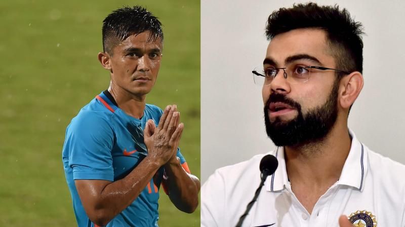 IPL 2019: Virat Kohli and Sunil Chhetri train together; warm fans' hearts