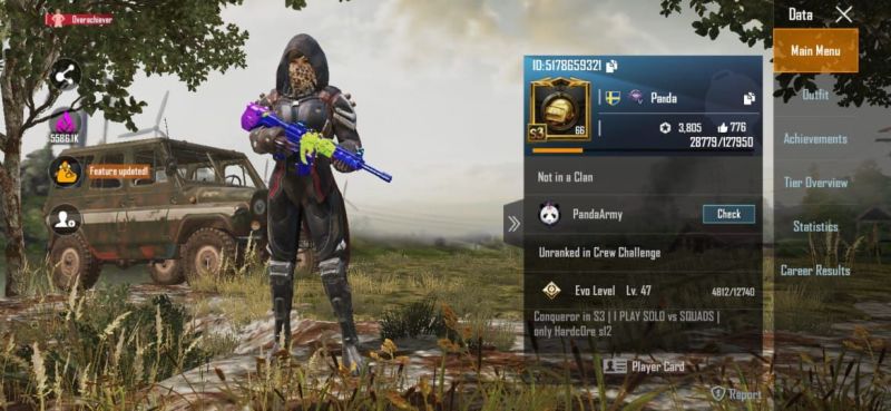 Panda PUBG Mobile ID, setup, stream equipment and more