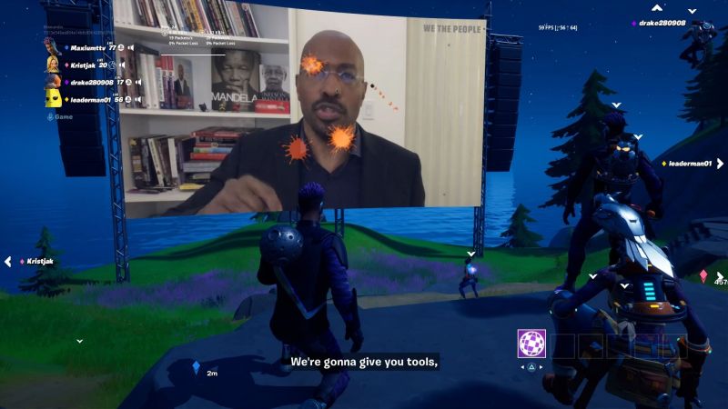 Fortnite Players Throw Tomatoes at In Game Anti-Racism Video