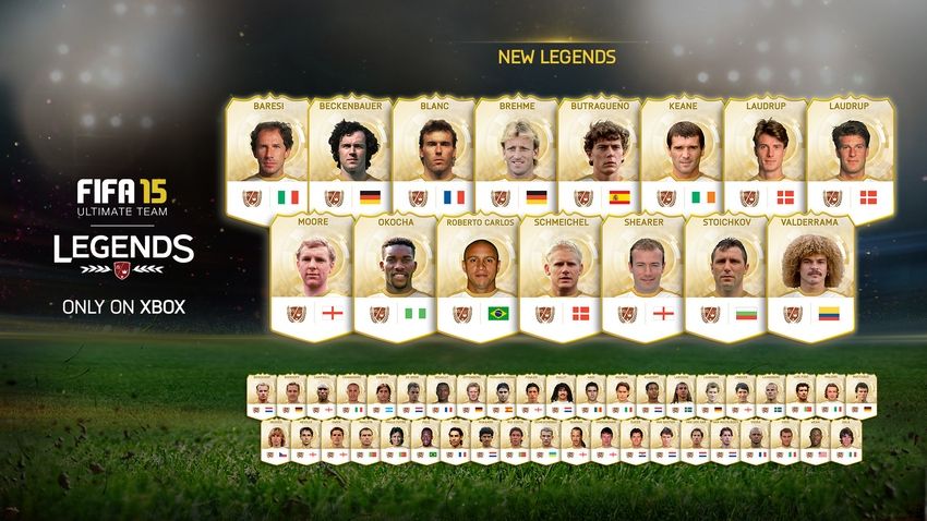 FIFA 15 adds new legends to their roster