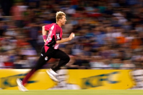 Studying Brett Lee's bowling action